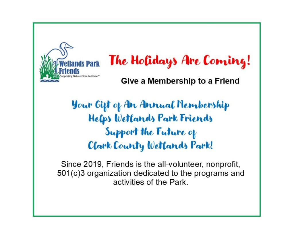 Friends Gift Certificates Are Available | Wetlands Park Friends